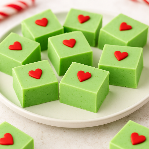 💚 Grinch Mint Fudge – Vegan, Creamy & Perfect for Christmas!
